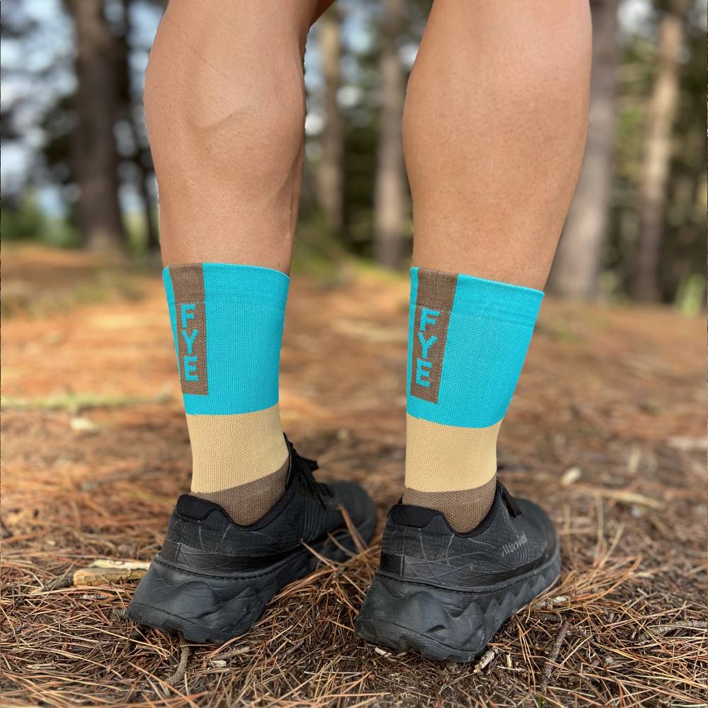 CALCETINES FIND YOUR EVEREST LONG CUT - Blue Mustard
