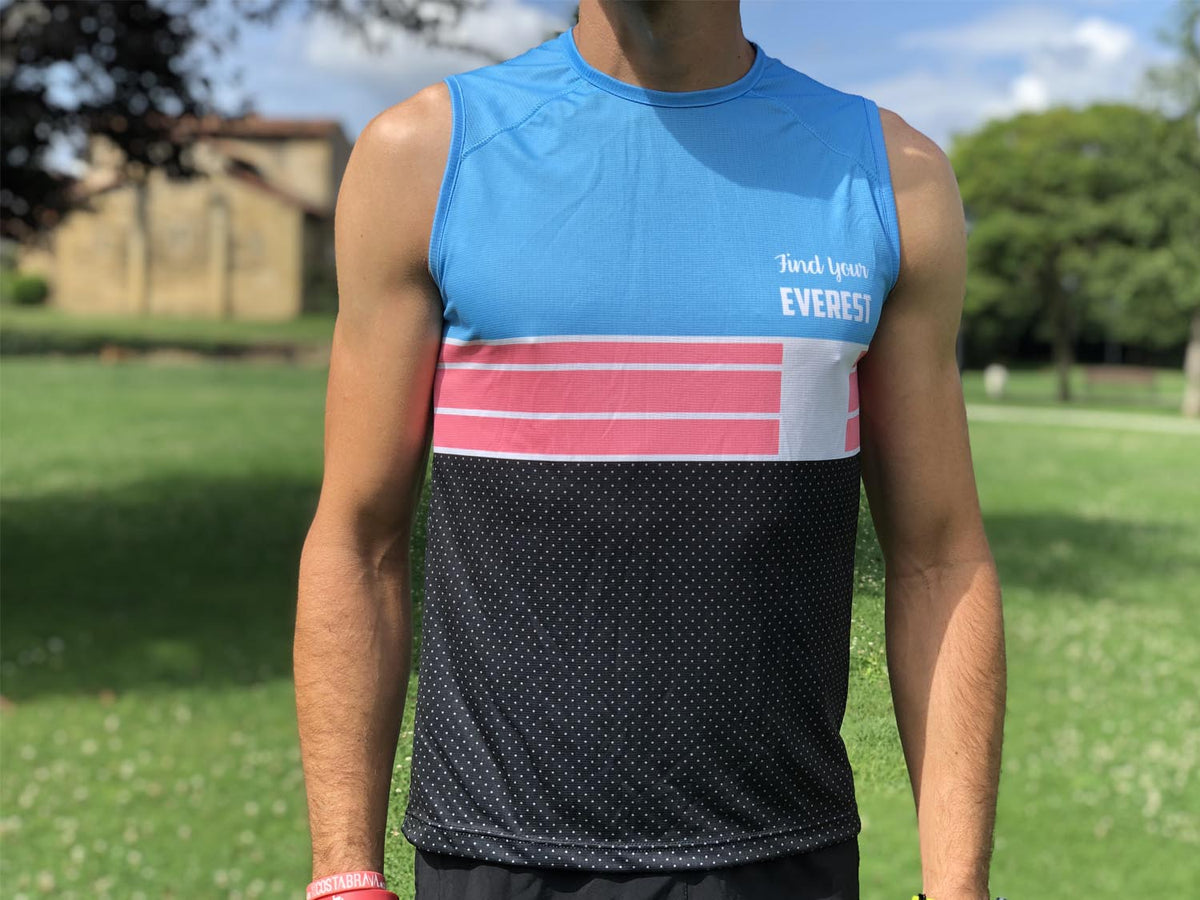 CAMISETA TÉCNICA SIN MANGAS FIND YOUR EVEREST - Blue – Find Your Everest