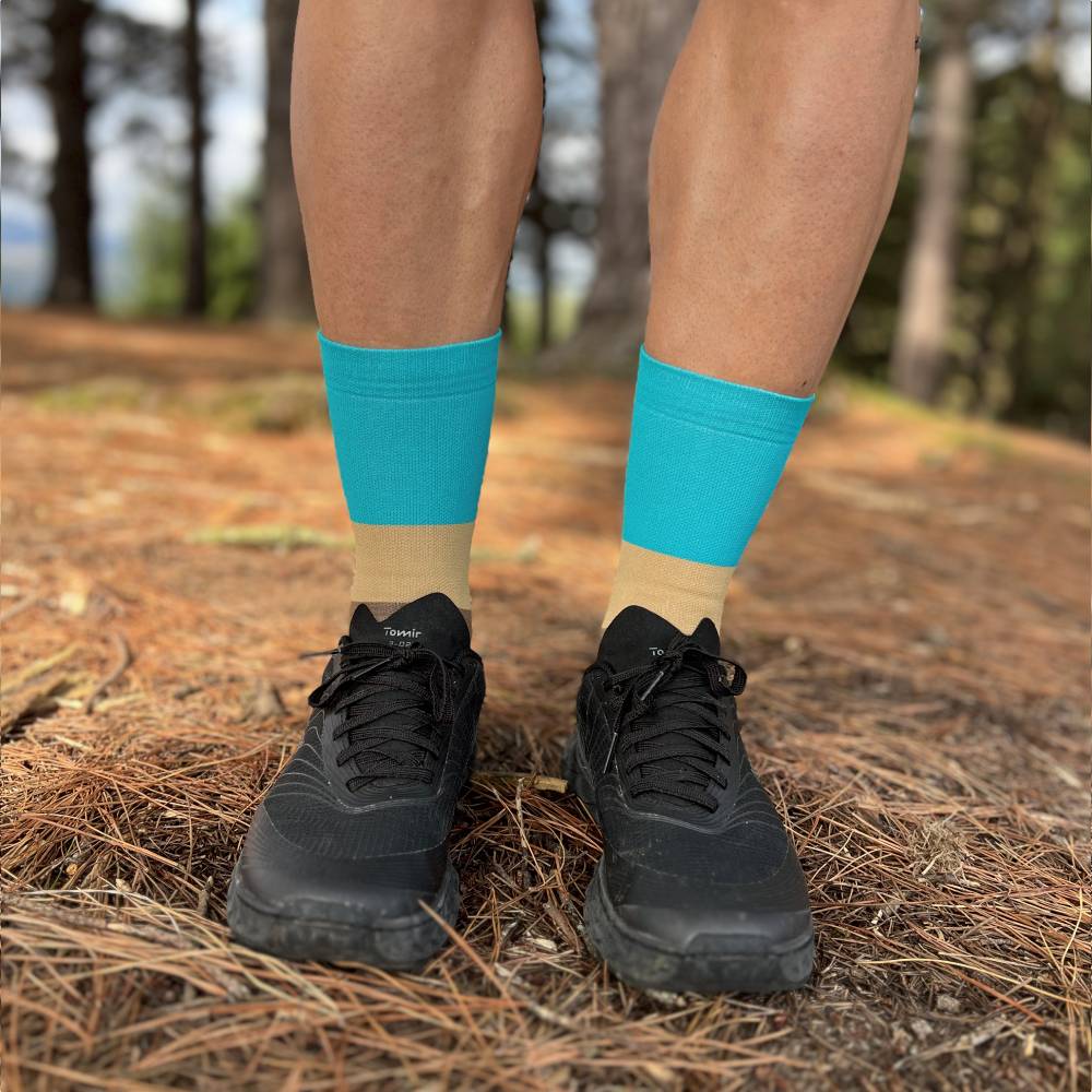 CALCETINES FIND YOUR EVEREST LONG CUT - Blue Mustard